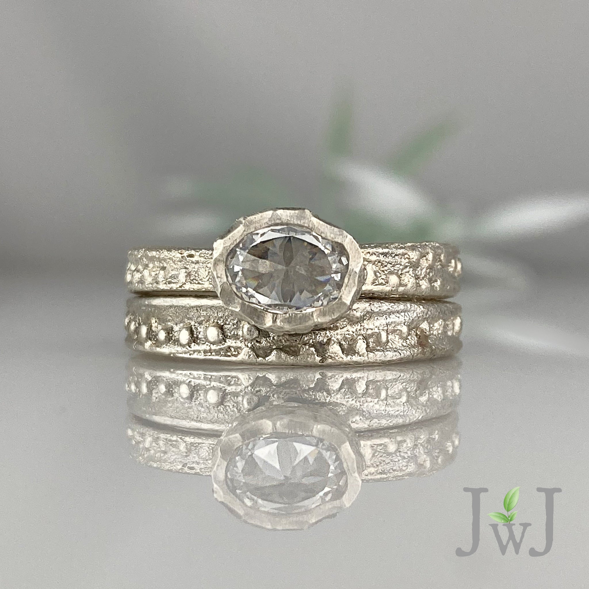 Aine Wedding Band Set – Jeanette Walker Jewellery