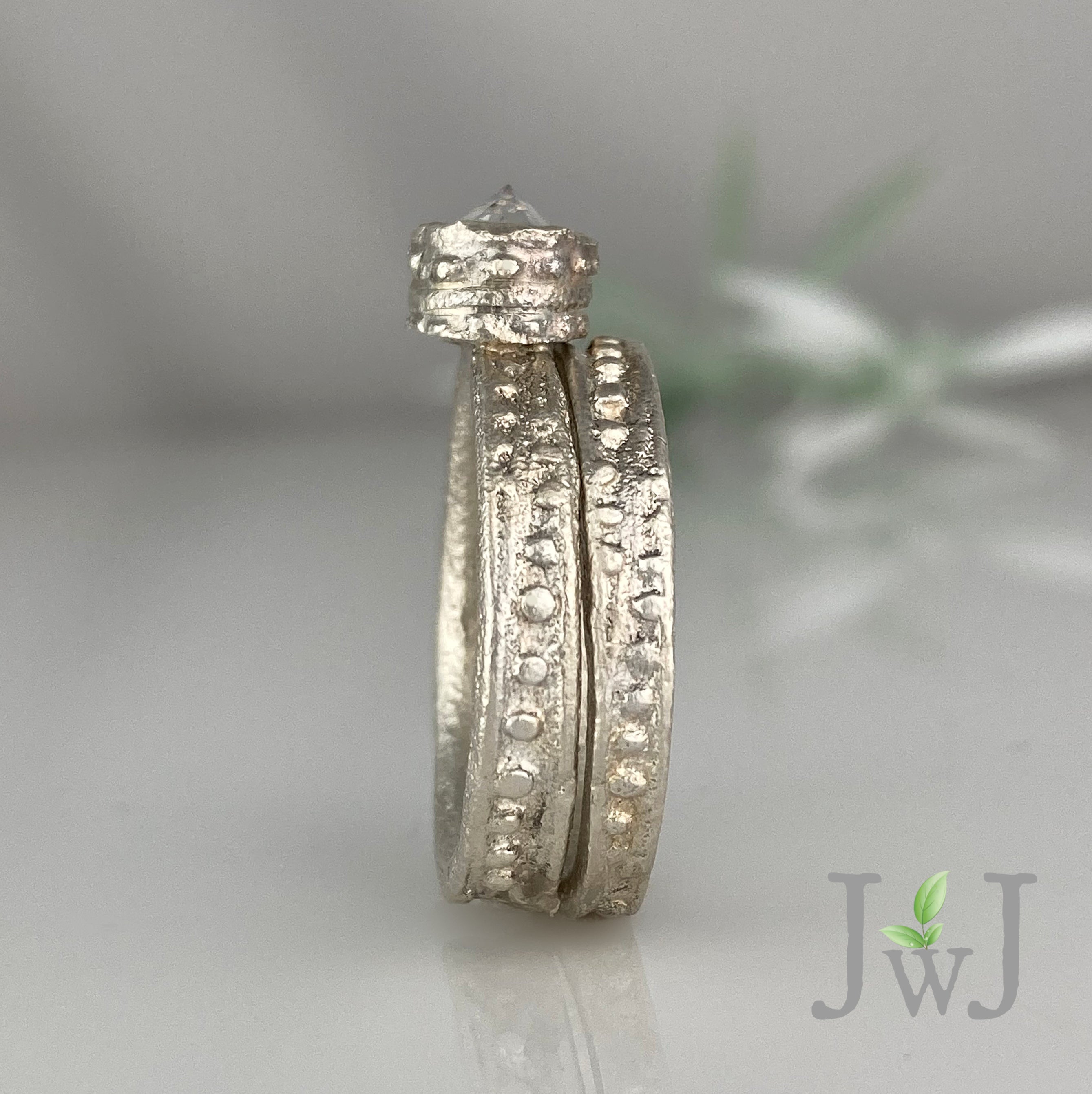 Aine Wedding Band Set – Jeanette Walker Jewellery