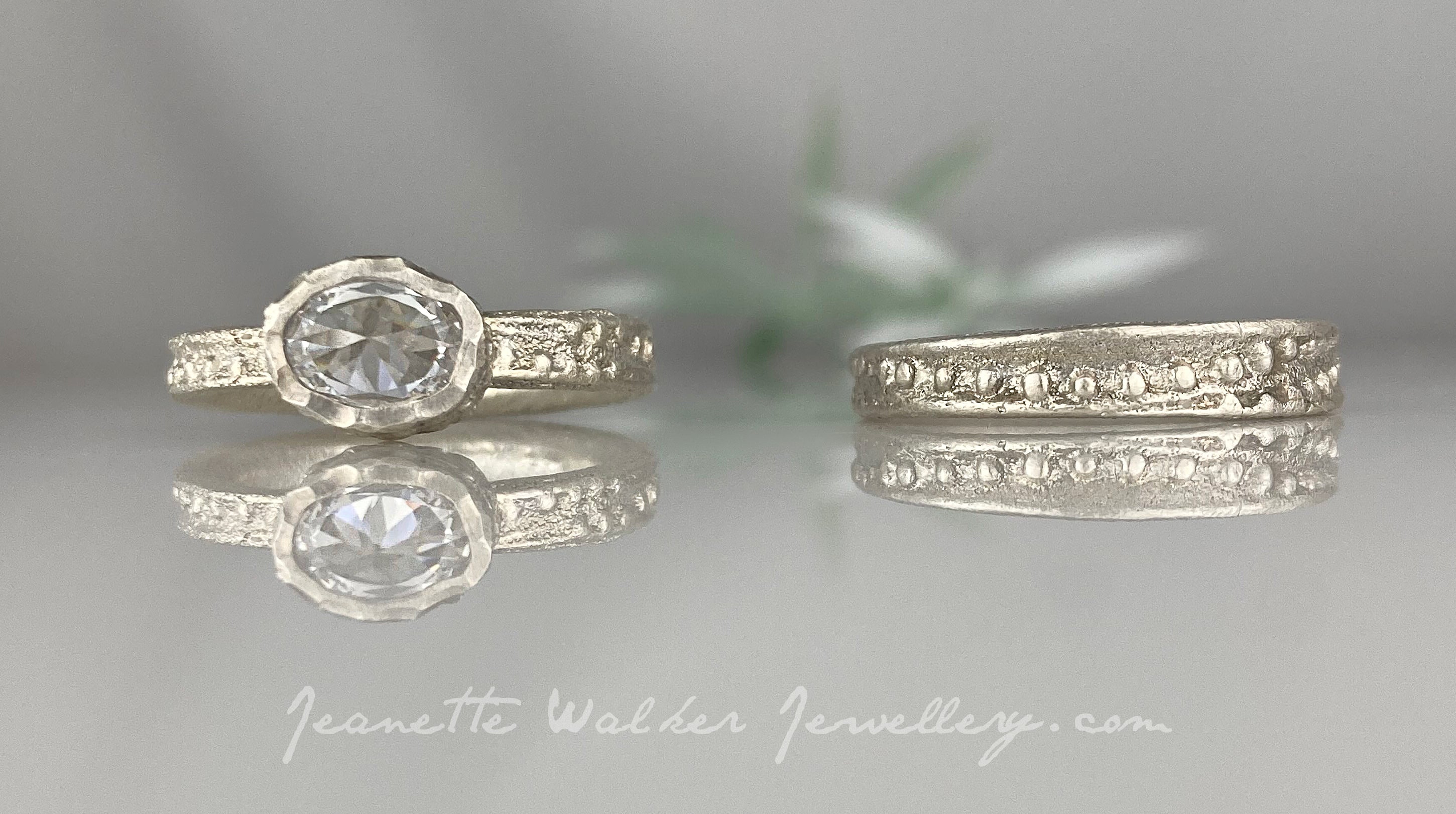 Aine Wedding Band Set – Jeanette Walker Jewellery