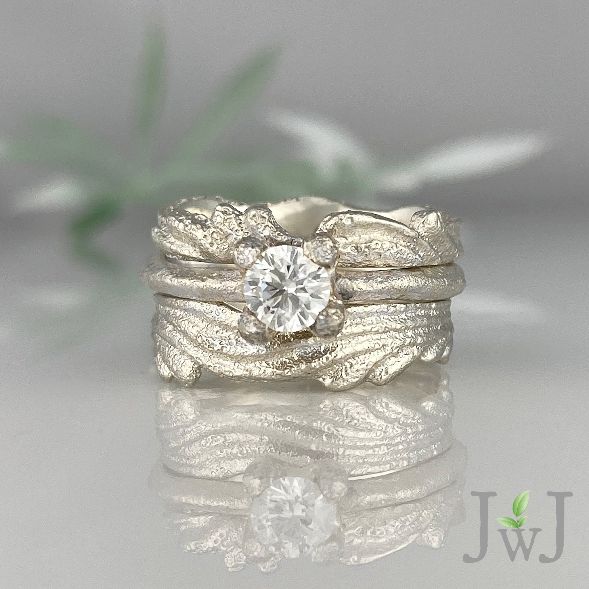 Ephyra Wedding Band Set – Jeanette Walker Jewellery